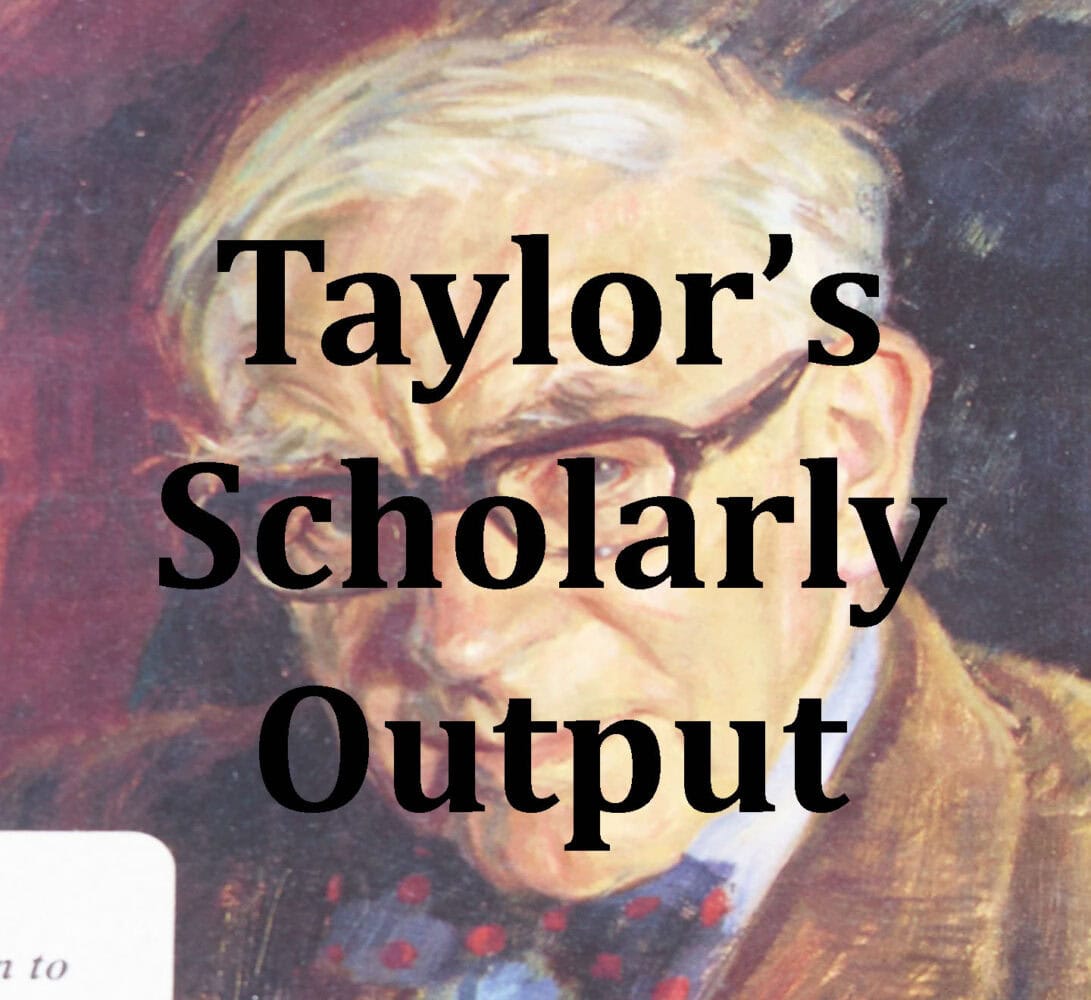 Taylor, A. J. P. (Alan John Percivale). A Personal History . London ...